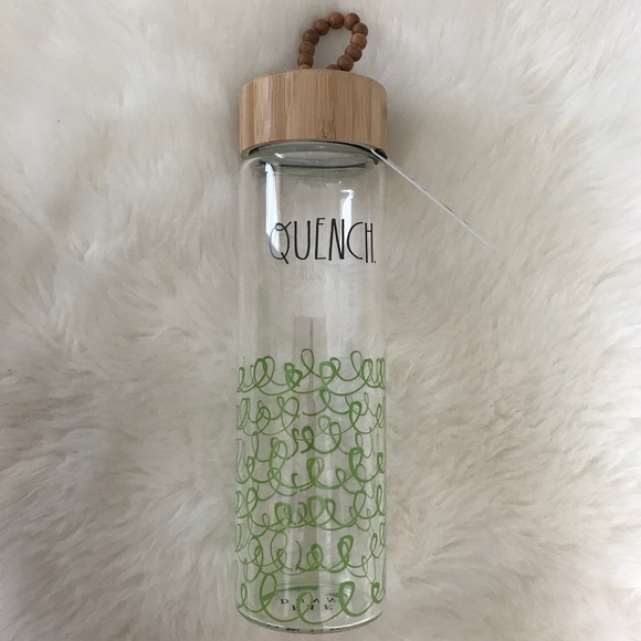 Rae Dunn | Accessories | New Rae Dunn Quench Clear Glass Water Bottle ...